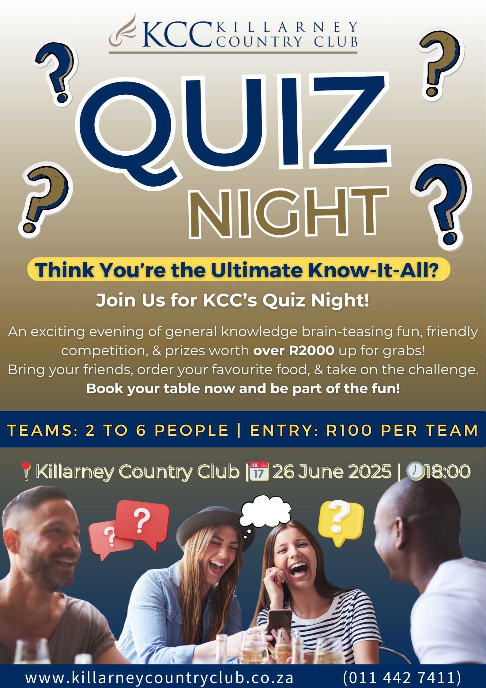Quiz Night | KCC – Killarney Country Club & The Terrace Restaurant